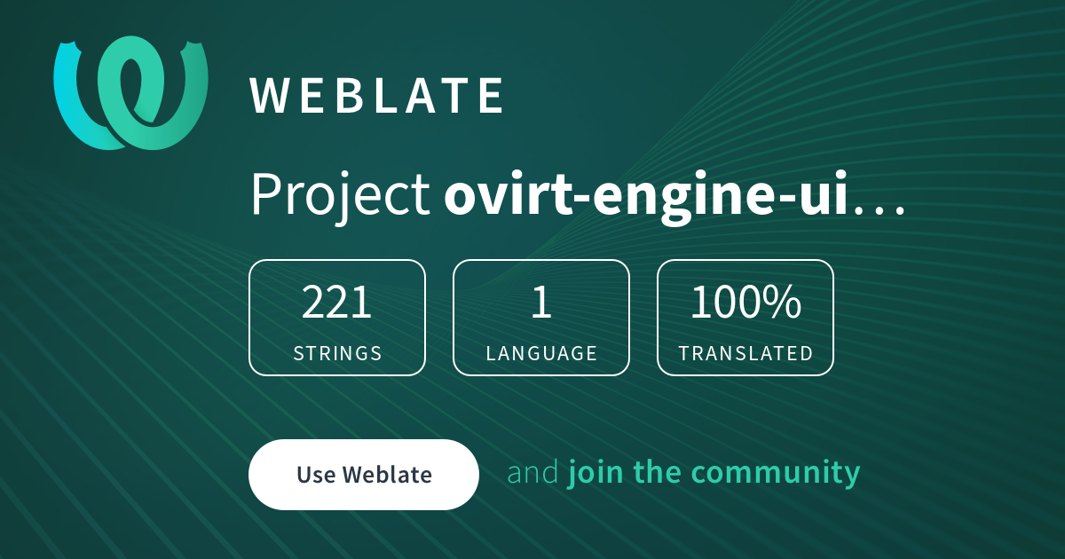 ovirt-engine-ui-extensions - English @ Weblate